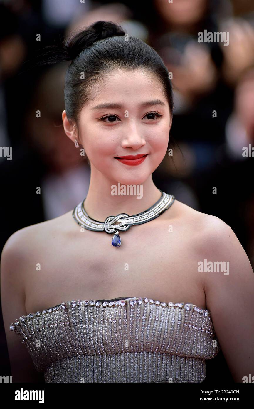 Cannes, France. 16th May, 2023. CANNES, FRANCE - MAY 16: Guan Xiaotong ...