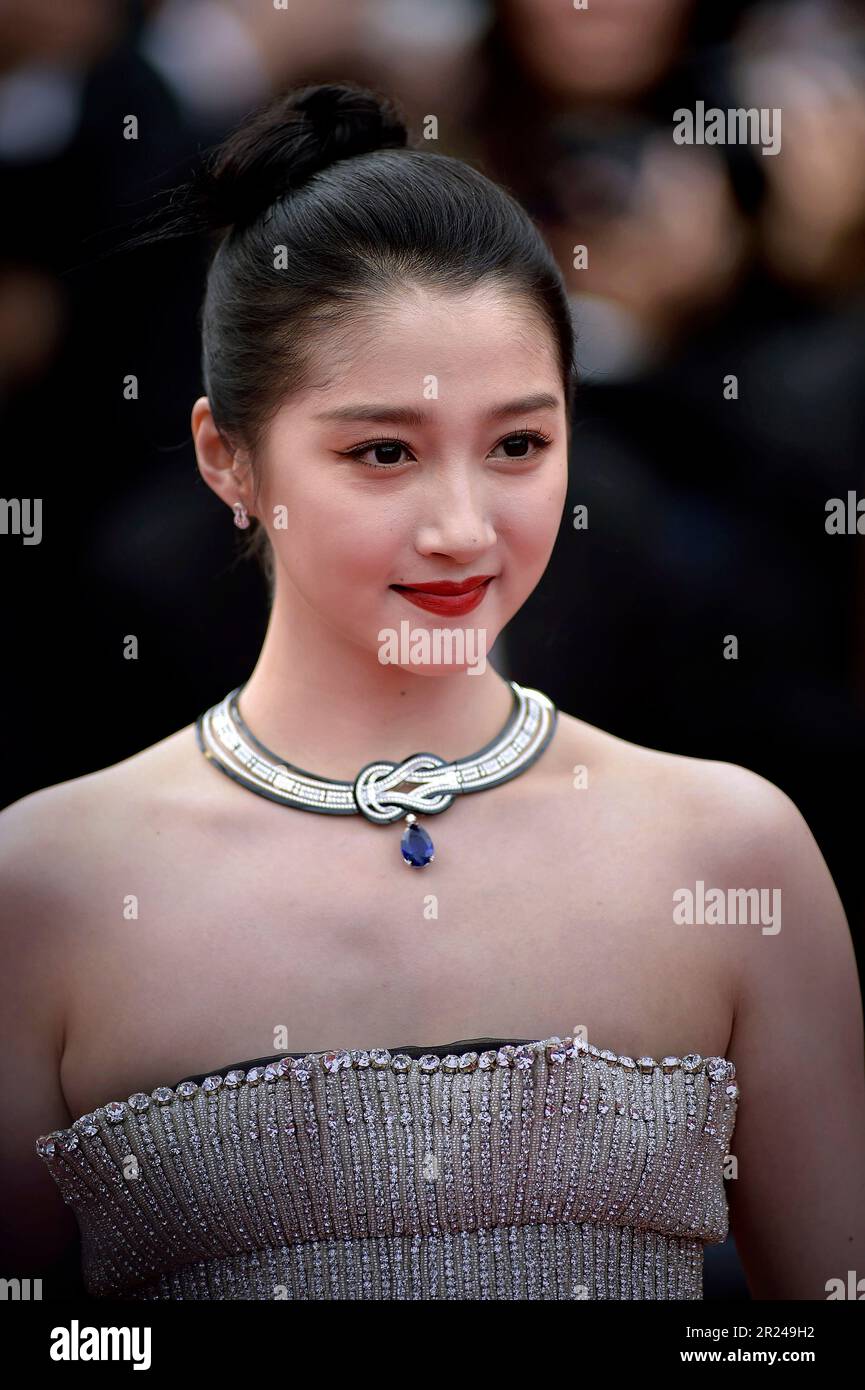 Cannes, France. 16th May, 2023. CANNES, FRANCE - MAY 16:Guan Xiaotong ...
