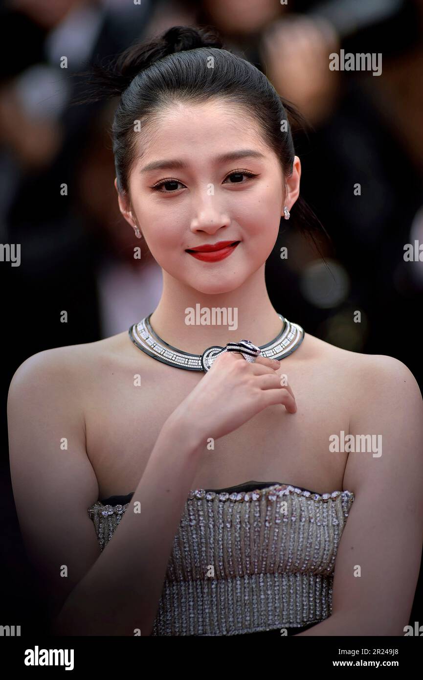 Cannes, France. 16th May, 2023. CANNES, FRANCE - MAY 16: Guan Xiaotong attend the "Jeanne du ...