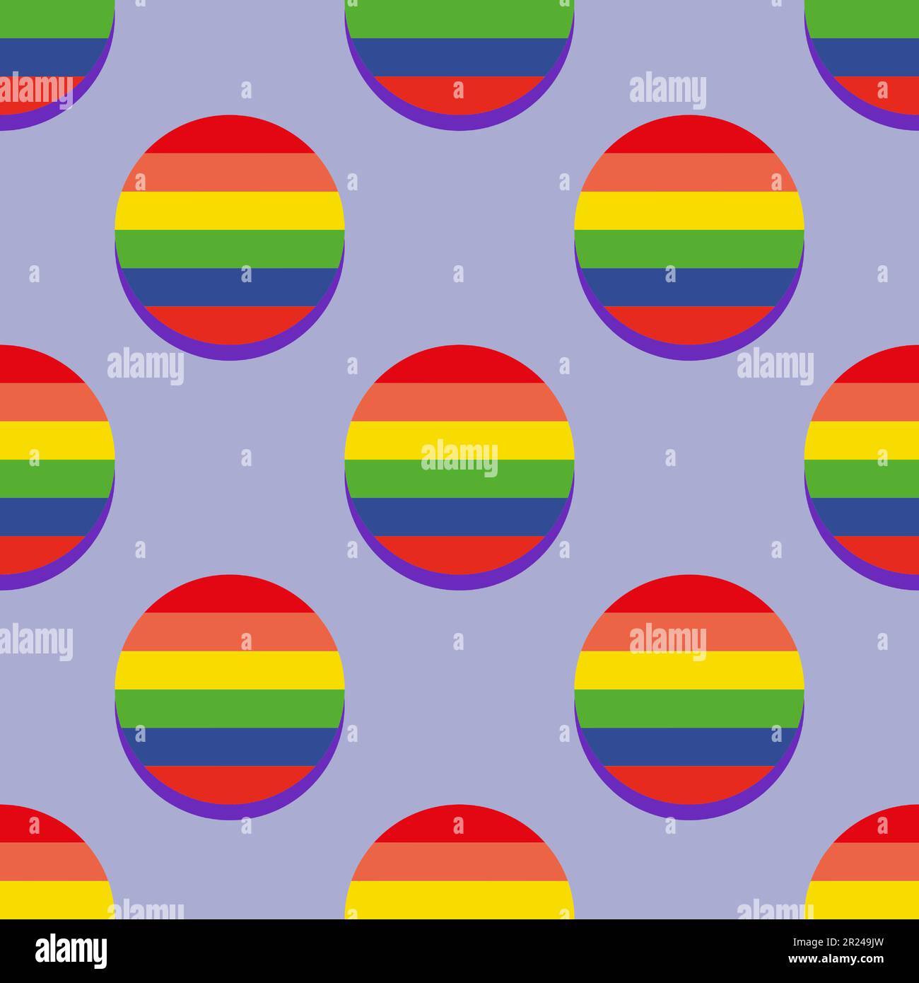Seamless pattern in flat pop art style with bright circles in the ...