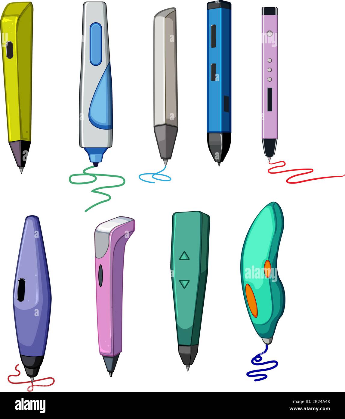 3d pen set cartoon vector illustration Stock Vector Image & Art - Alamy