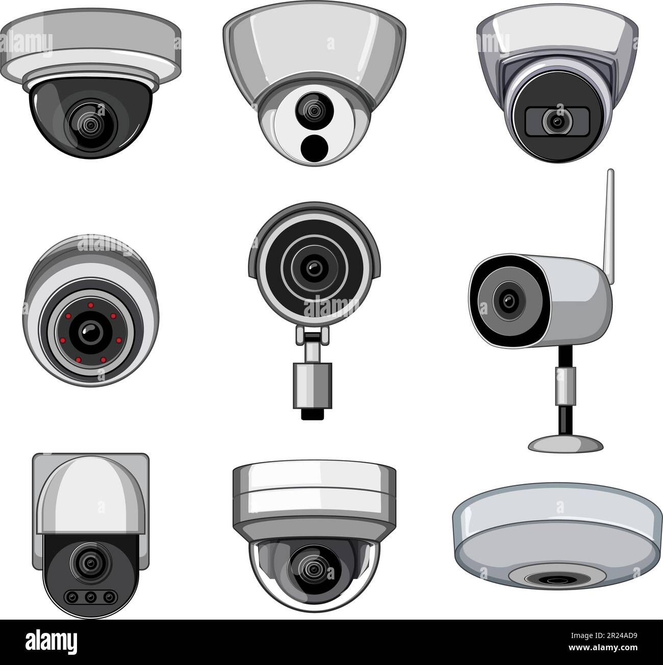 ip camera set cartoon vector illustration Stock Vector Image & Art - Alamy