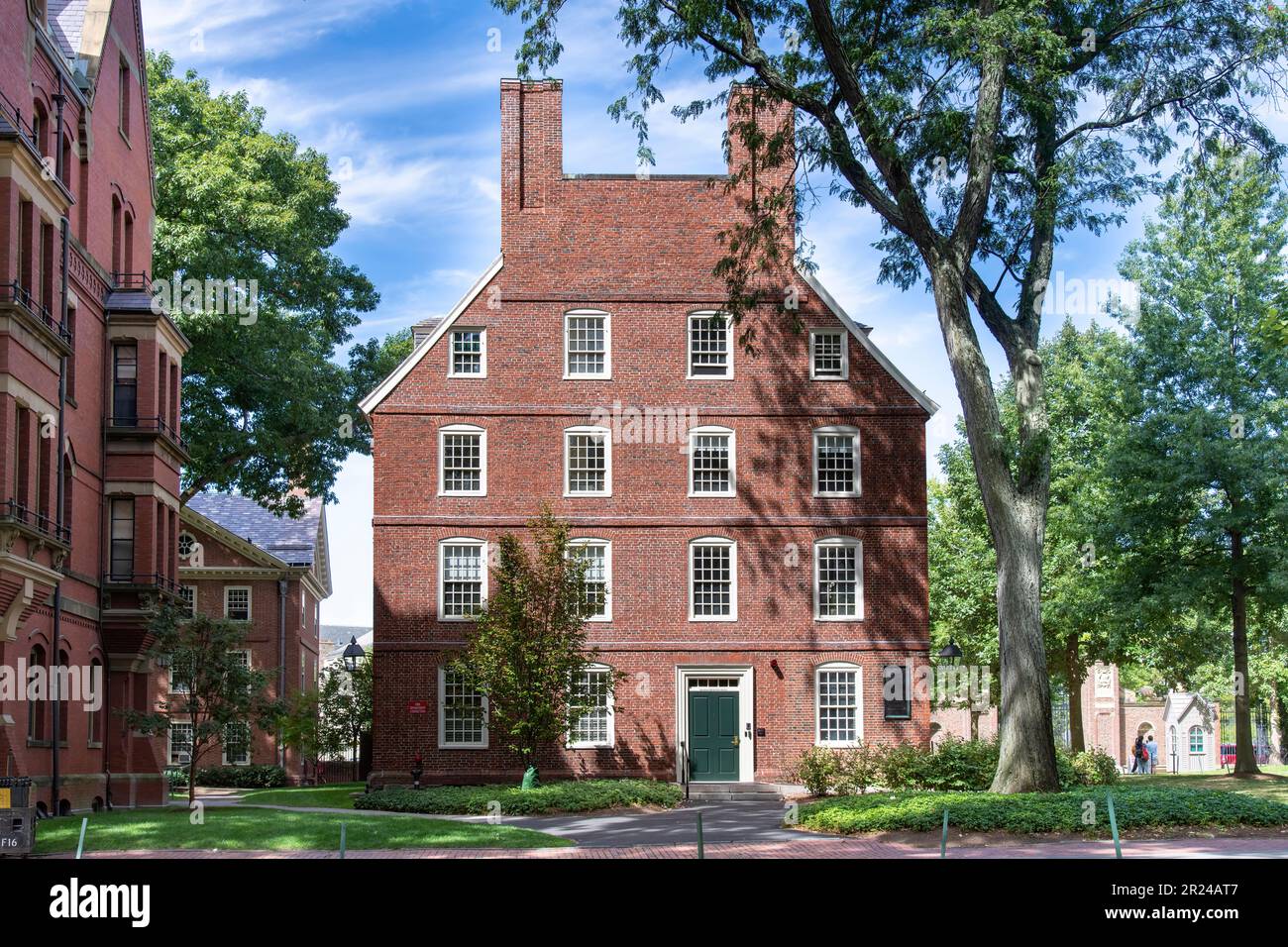 Boston, MA, USA-August 2022; View over the grassy area of Harvard Yard ...