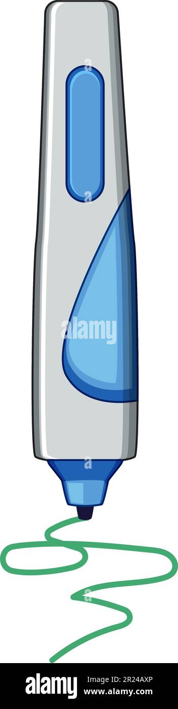 business 3d pen cartoon vector illustration Stock Vector Image & Art ...