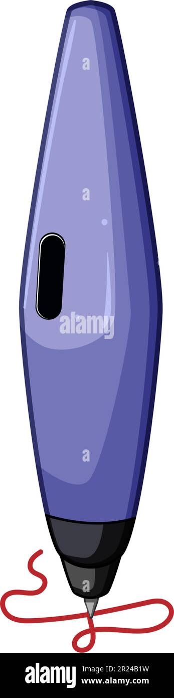 write 3d pen cartoon vector illustration Stock Vector Image & Art - Alamy