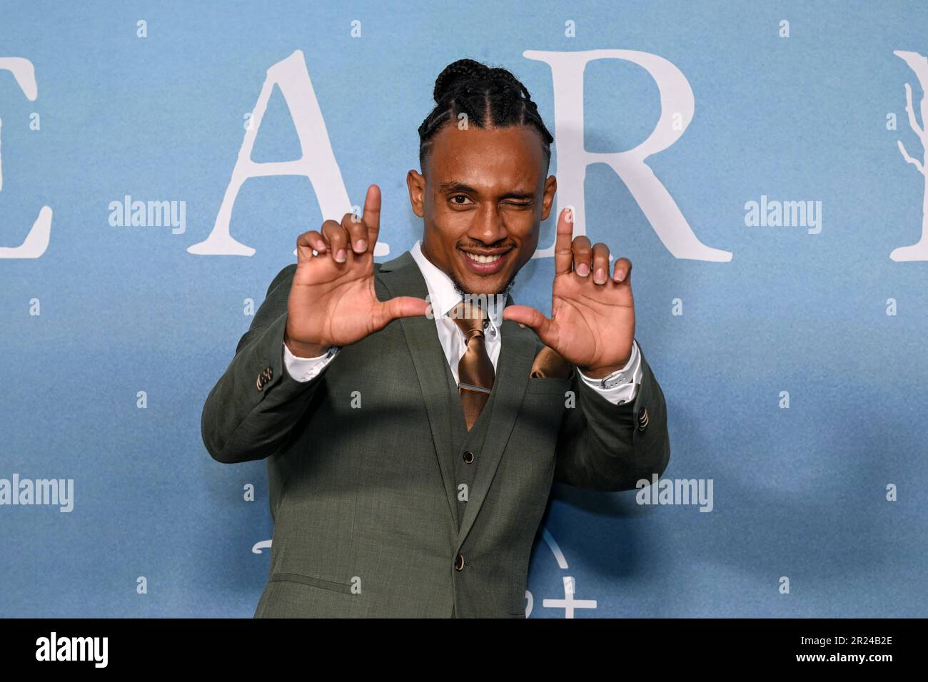 Ras-Samuel Welda'abzgi poses for a photograph on the red carpet at the premiere of Star original ...