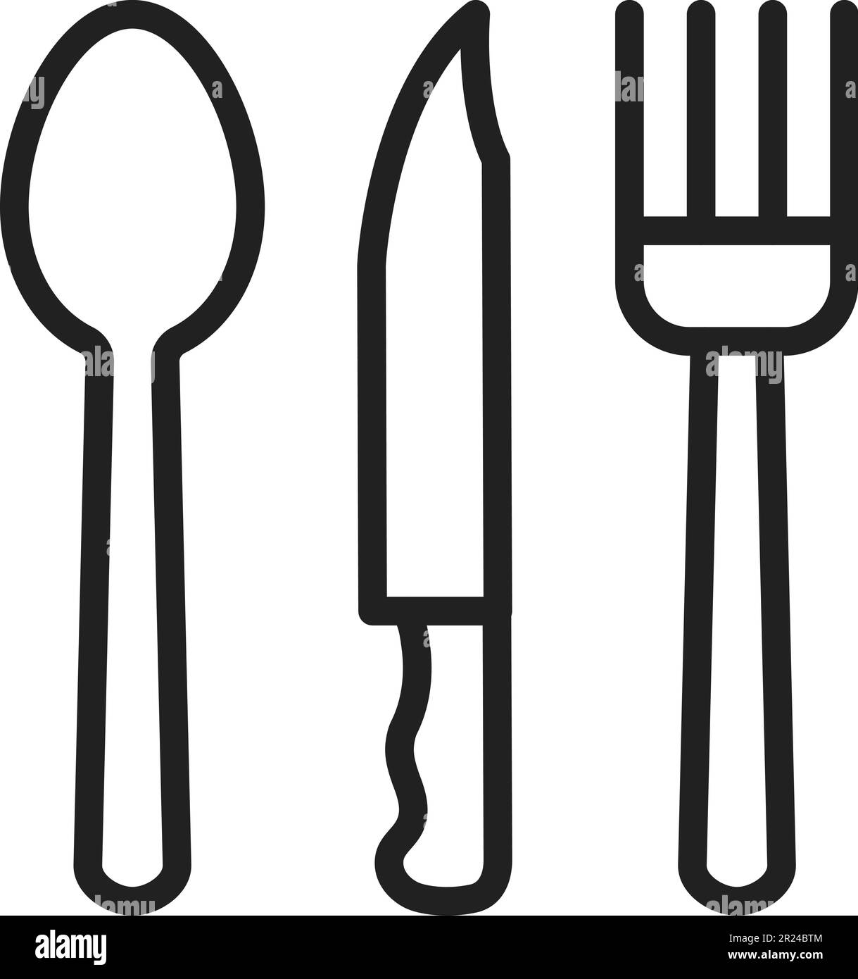 Cutlery icon vector image Stock Vector Image & Art - Alamy