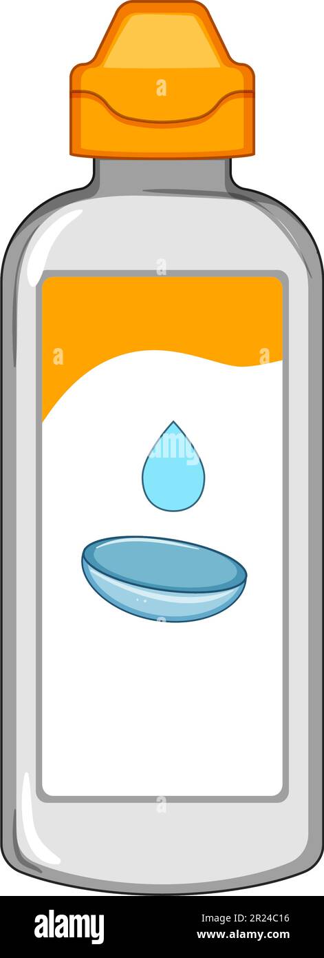 transparent contact lens solution cartoon vector illustration Stock ...