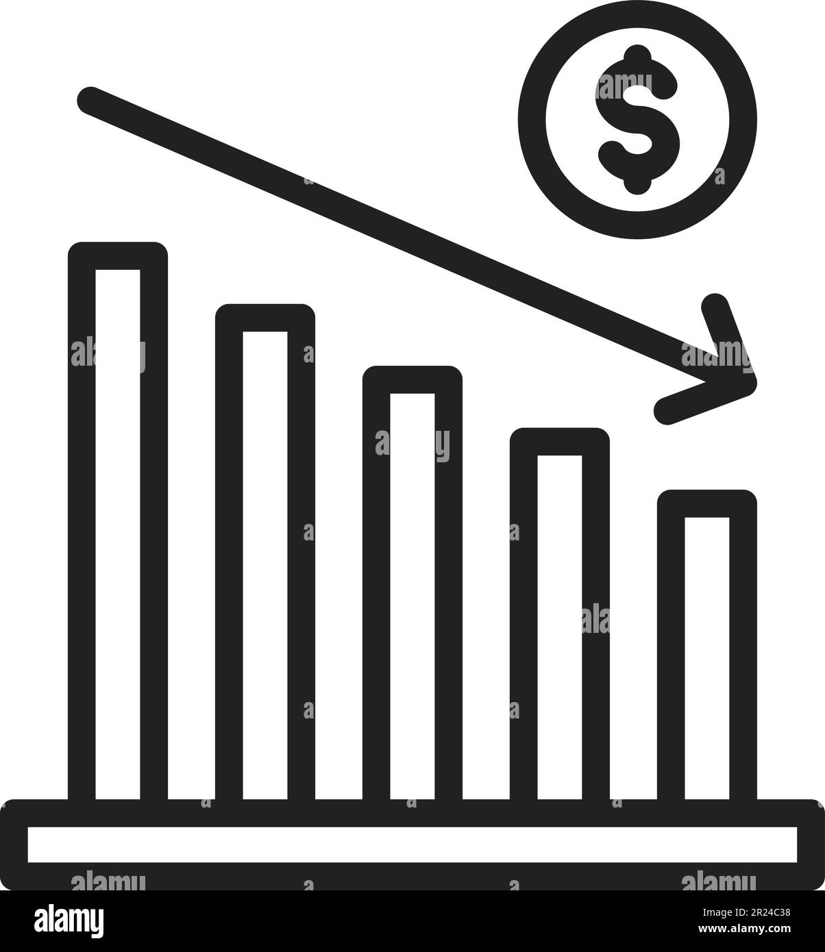 Decrease icon vector image Stock Vector Image & Art - Alamy