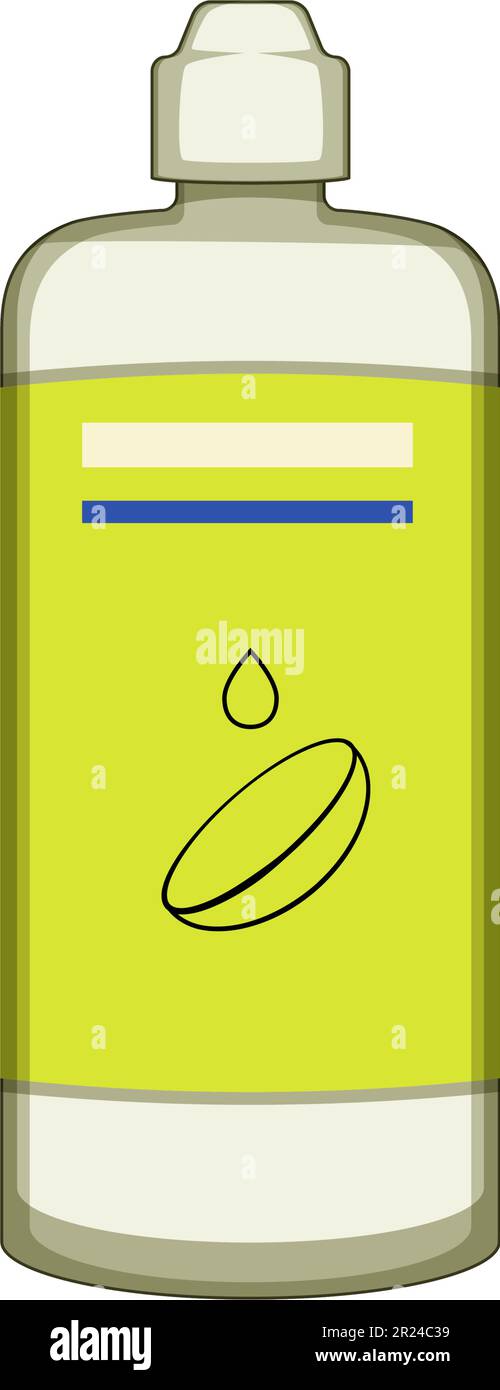 container contact lens solution cartoon vector illustration Stock ...