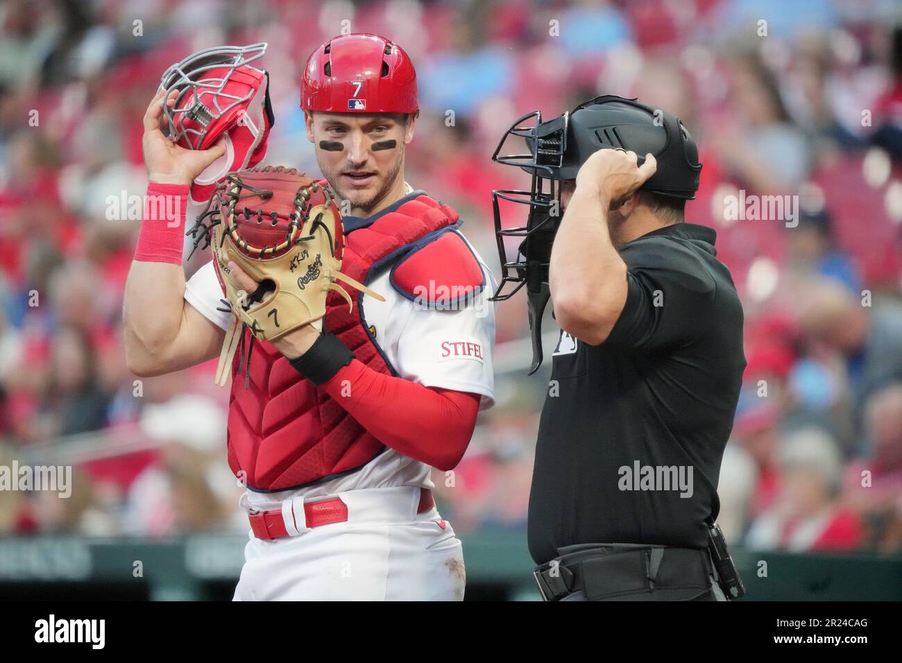 St. Louis, United States. 16th May, 2023. St. Louis Cardinals catcher ...