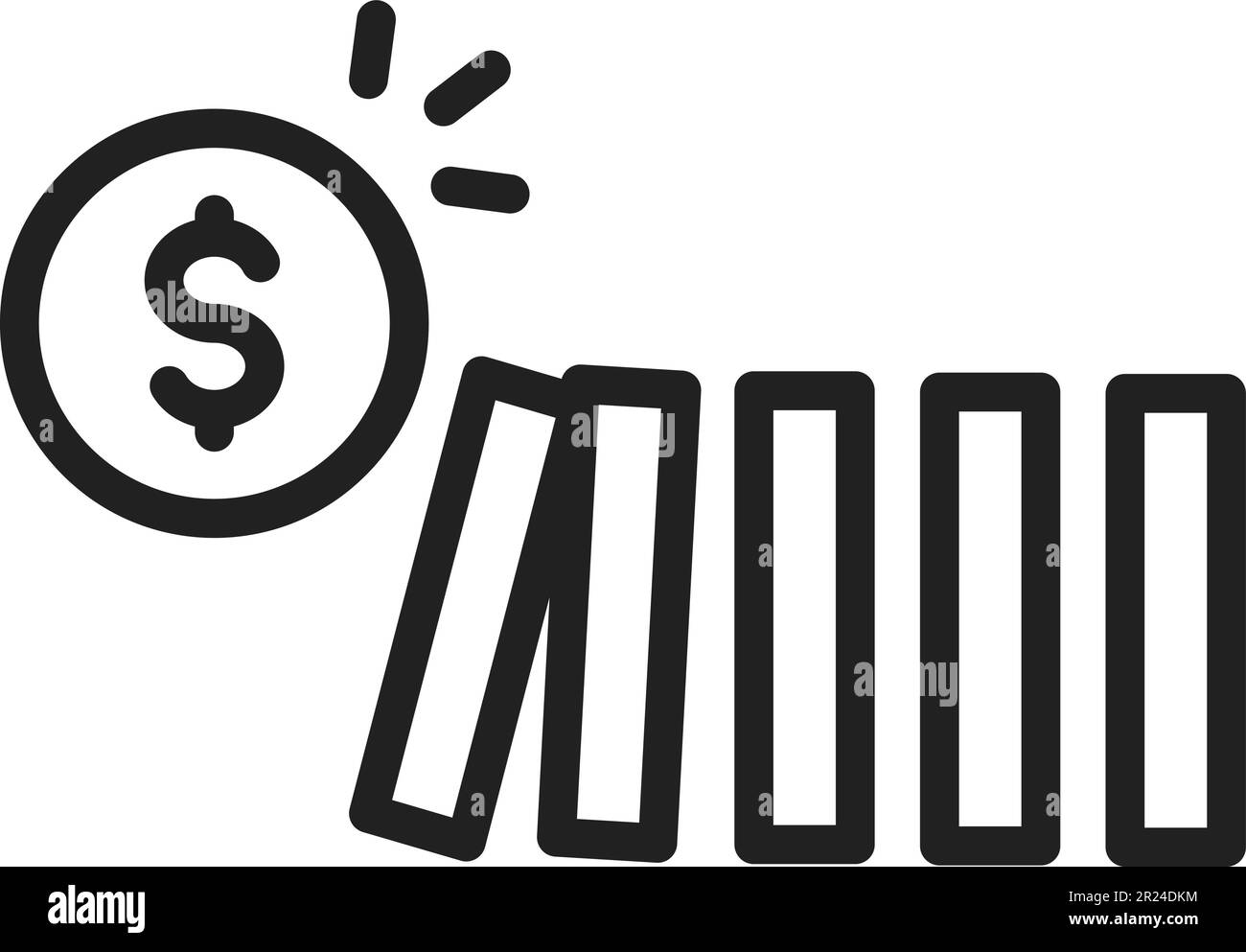 Domino Effect icon vector image Stock Vector Image & Art - Alamy