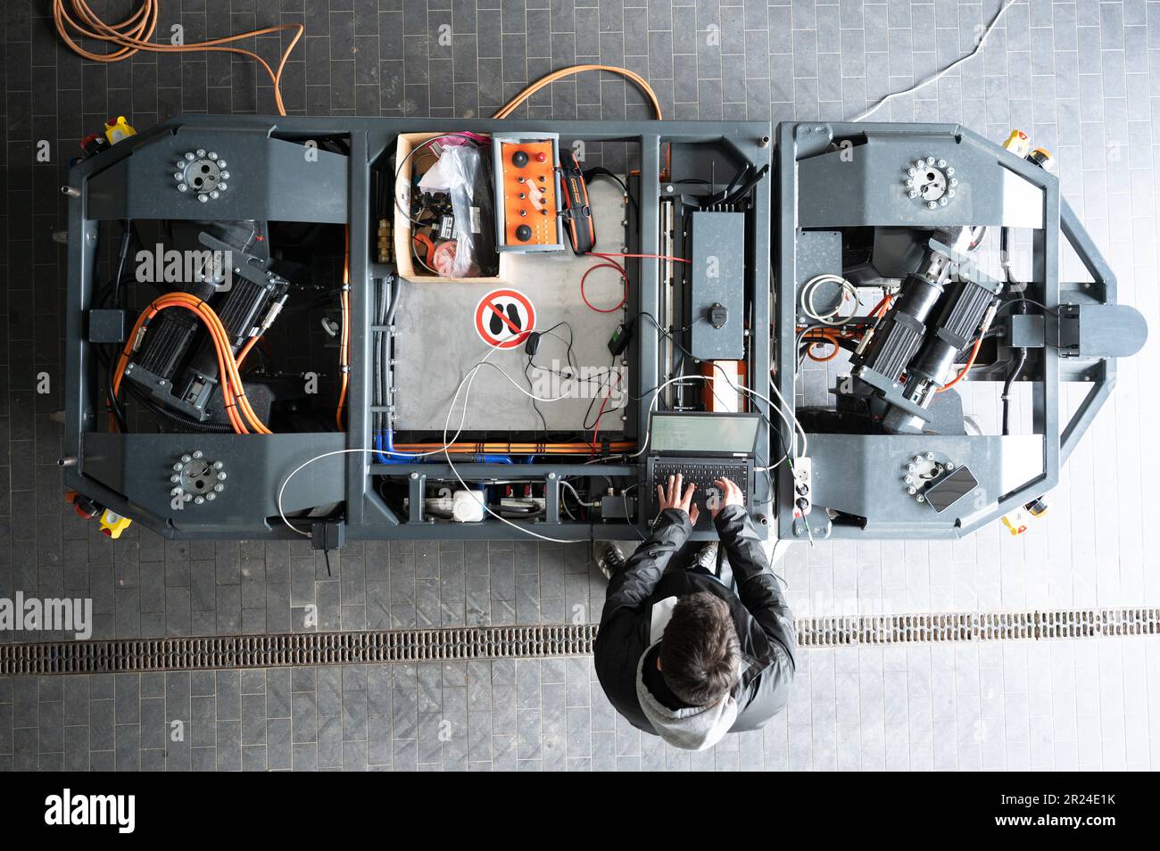 17 May 2023, Saxony, Dresden: Patrick Richter, a research assistant at ...