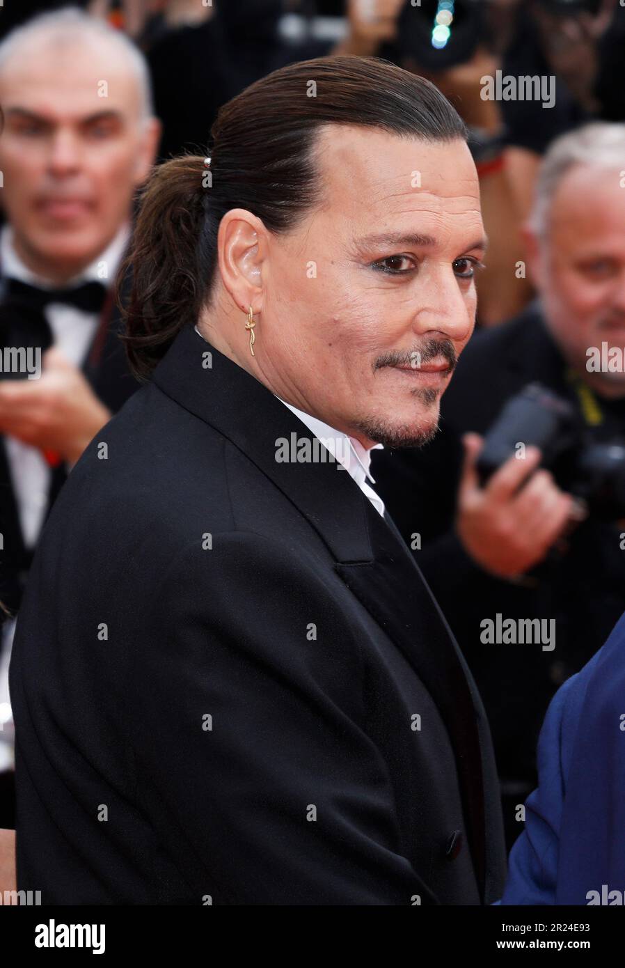 Johnny Depp attends the 'Jeanne du Barry' premiere and opening ceremony ...