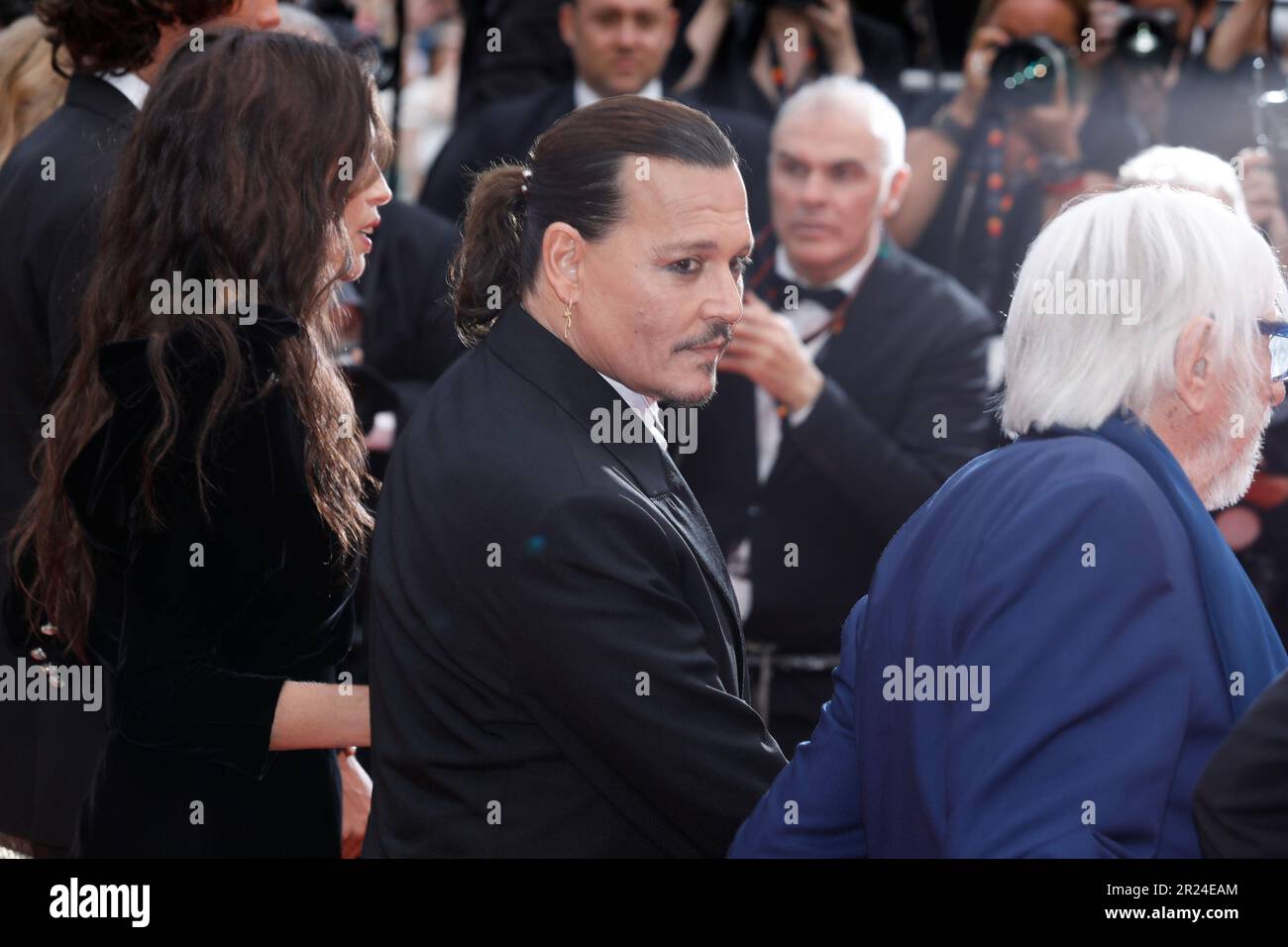 Johnny Depp attends the 'Jeanne du Barry' premiere and opening ceremony ...