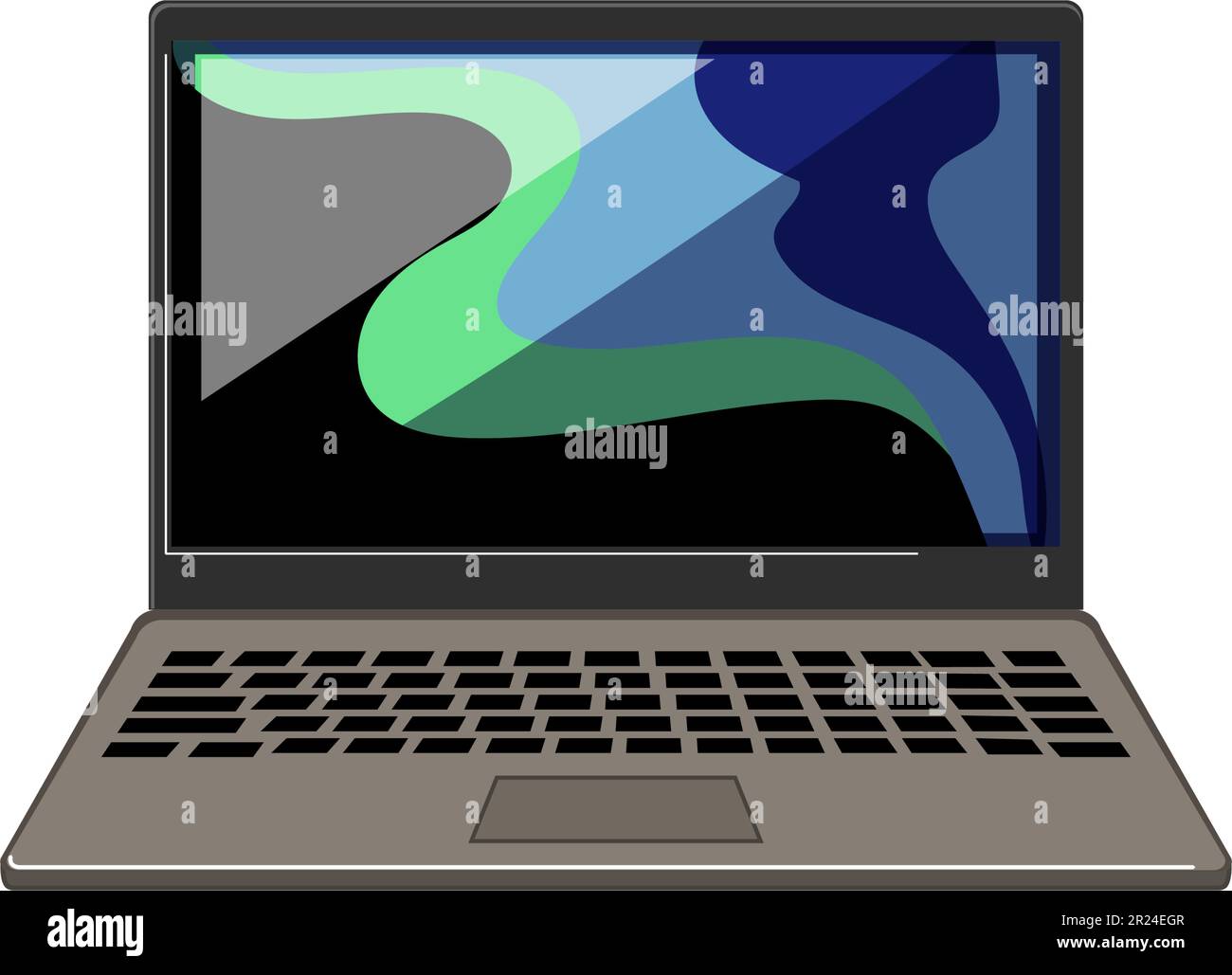 technology laptop computer cartoon vector illustration Stock Vector ...