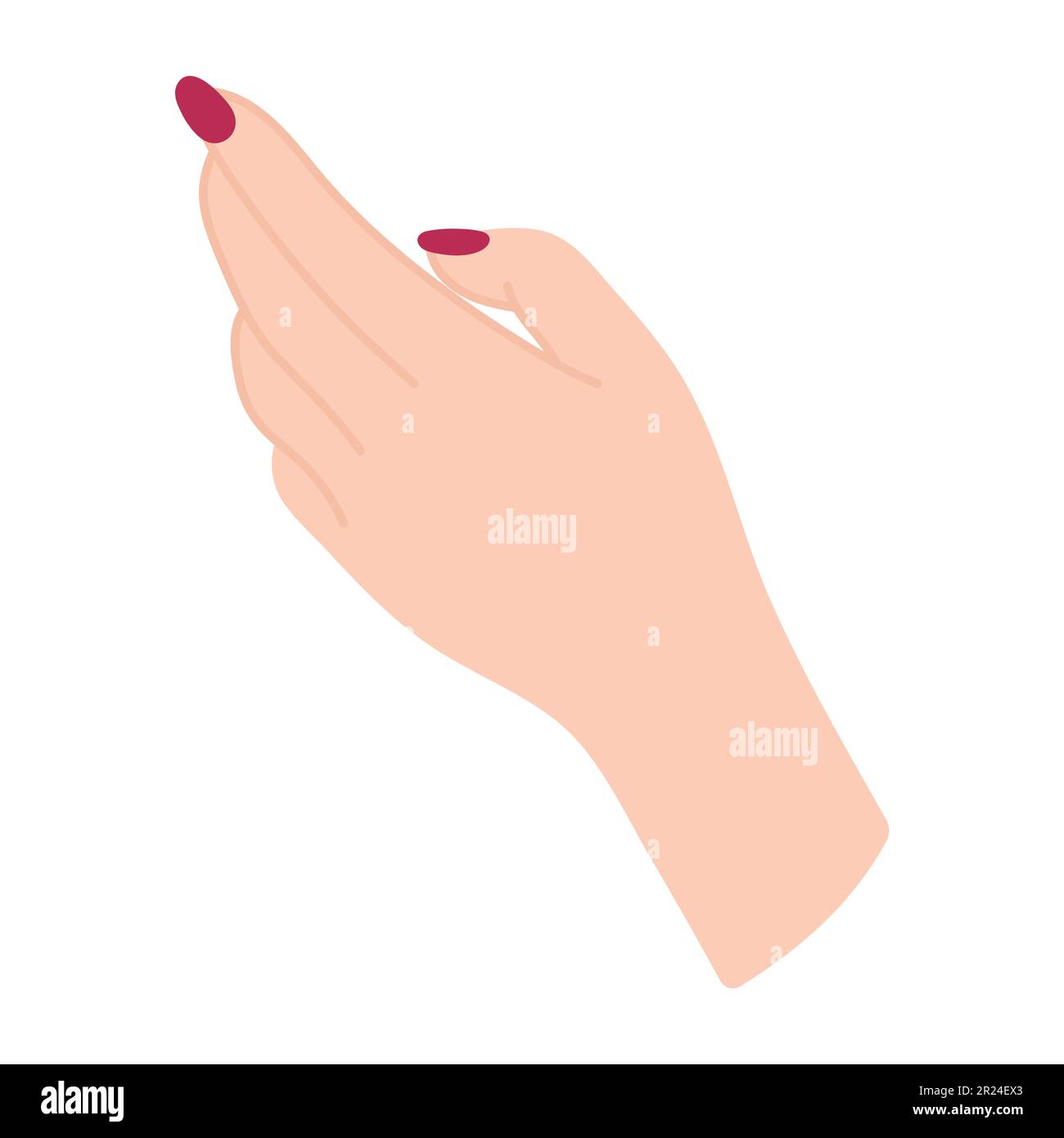 Beautiful female hand reaches up for something. Elegant arm with wrist ...