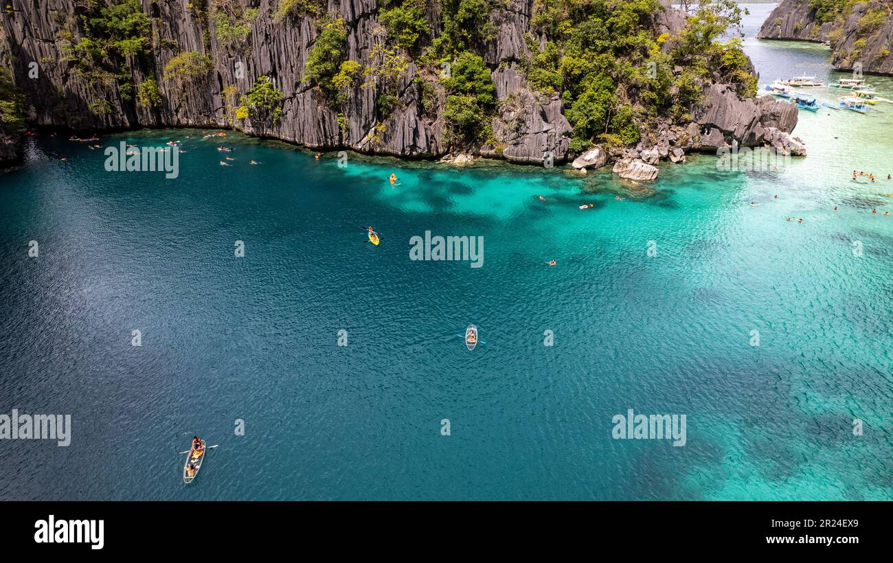 This photo captures the ethereal beauty of a Philippines lagoon. The ...