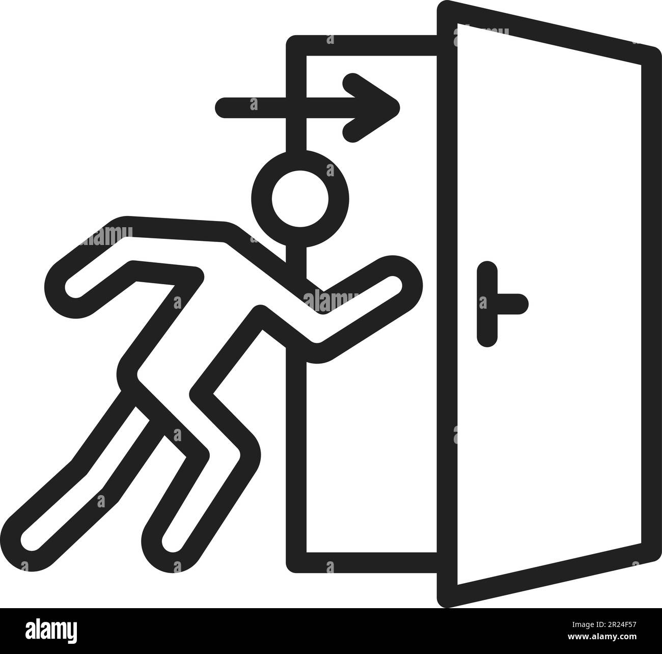 Fire Exit icon vector image Stock Vector Image & Art - Alamy