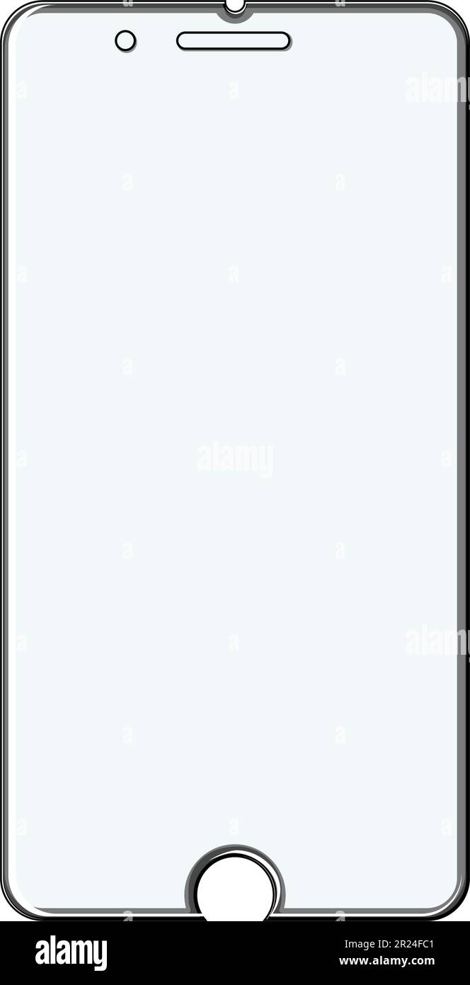 protector phone glass screen cartoon vector illustration Stock Vector ...