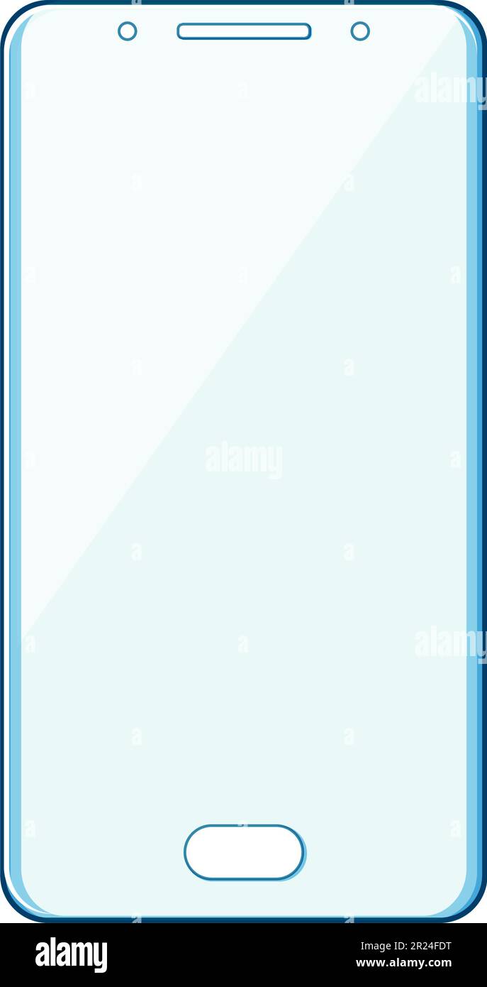 guard phone glass screen cartoon vector illustration Stock Vector Image ...