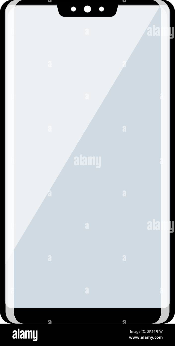 accessory phone glass screen cartoon vector illustration Stock Vector ...