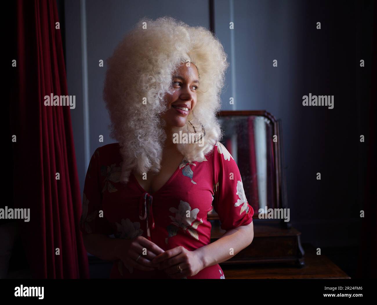 Handel Hendrix House staff member Rebecca Stephenson poses in a ...