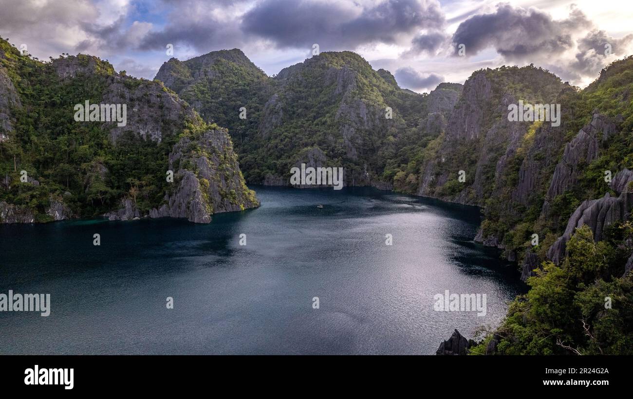This photo captures the ethereal beauty of a Philippines lagoon. The ...