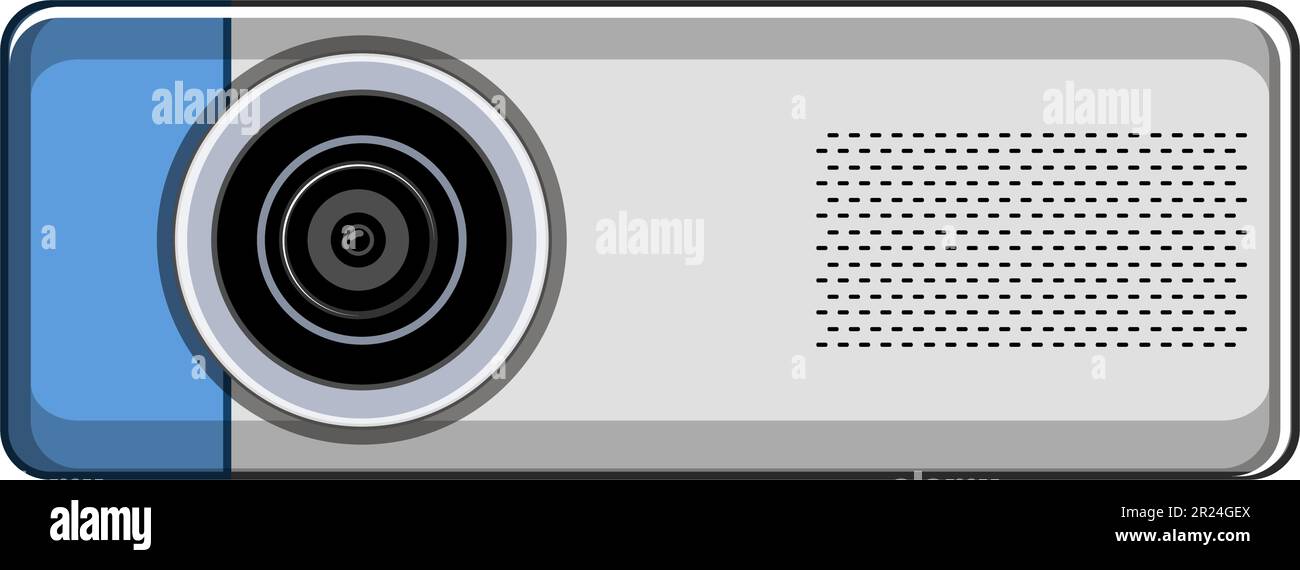 screen projector video cartoon vector illustration Stock Vector Image ...