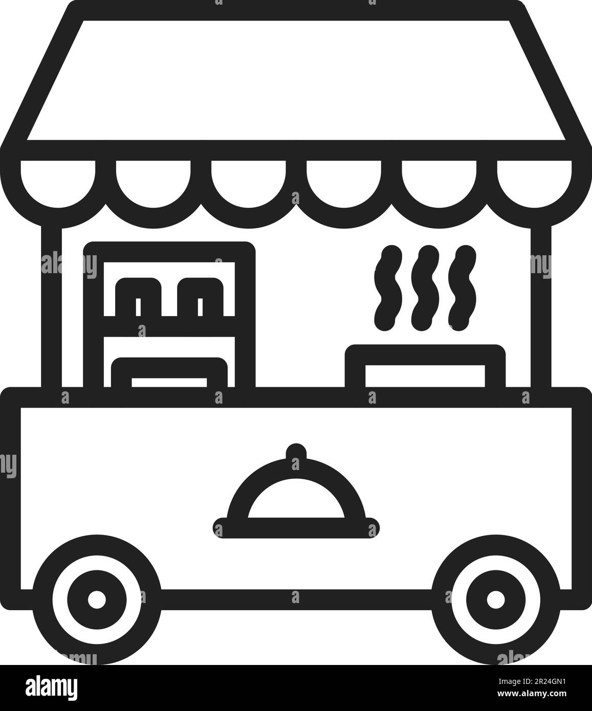 Fries stand Black and White Stock Photos & Images - Alamy