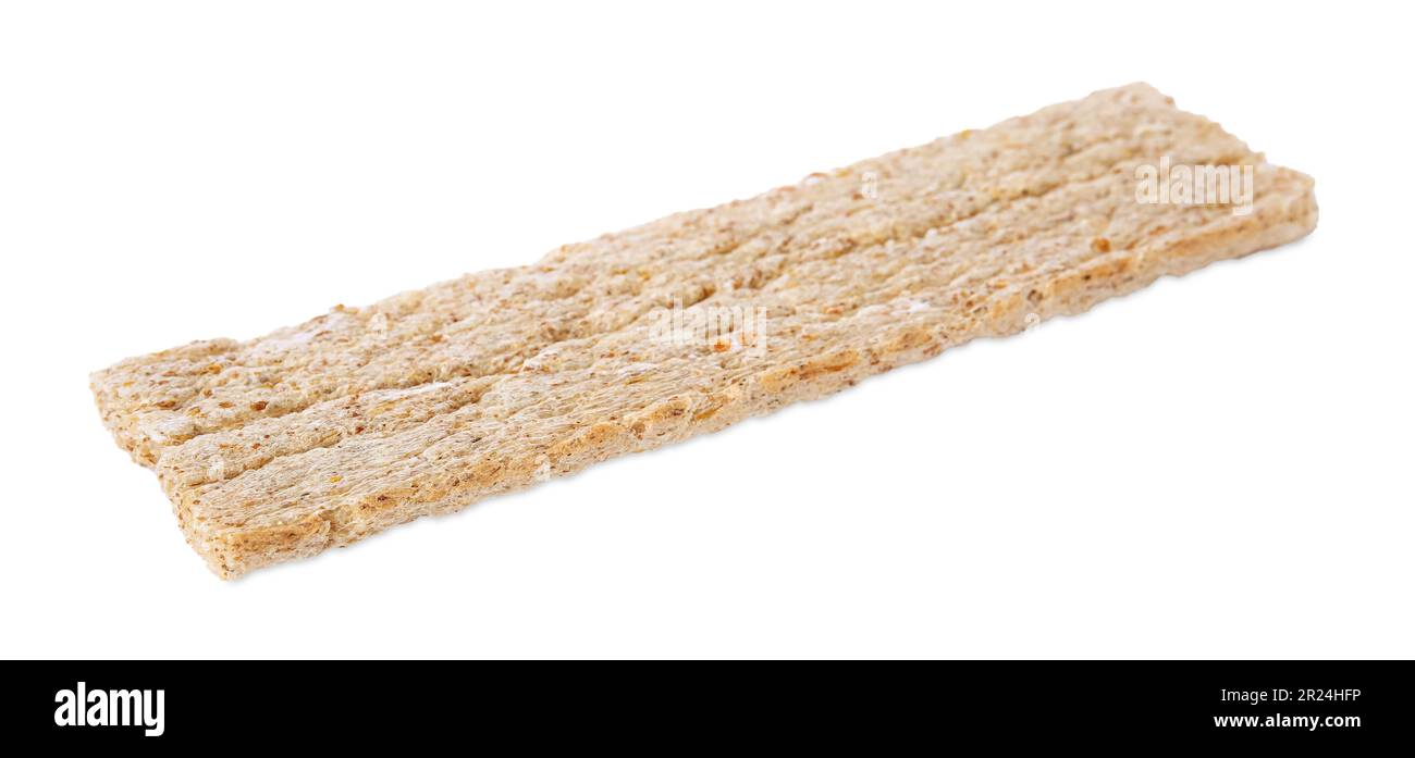Tasty fresh rye crispbread isolated on white Stock Photo - Alamy