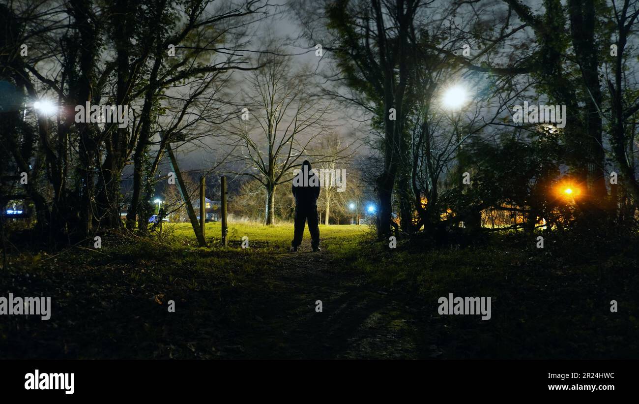 Scary man street lights hi-res stock photography and images - Alamy