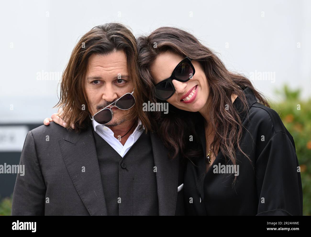 Director Maiwenn and Johnny Depp attending the photocall for Jeanne du Barry during the 76th ...