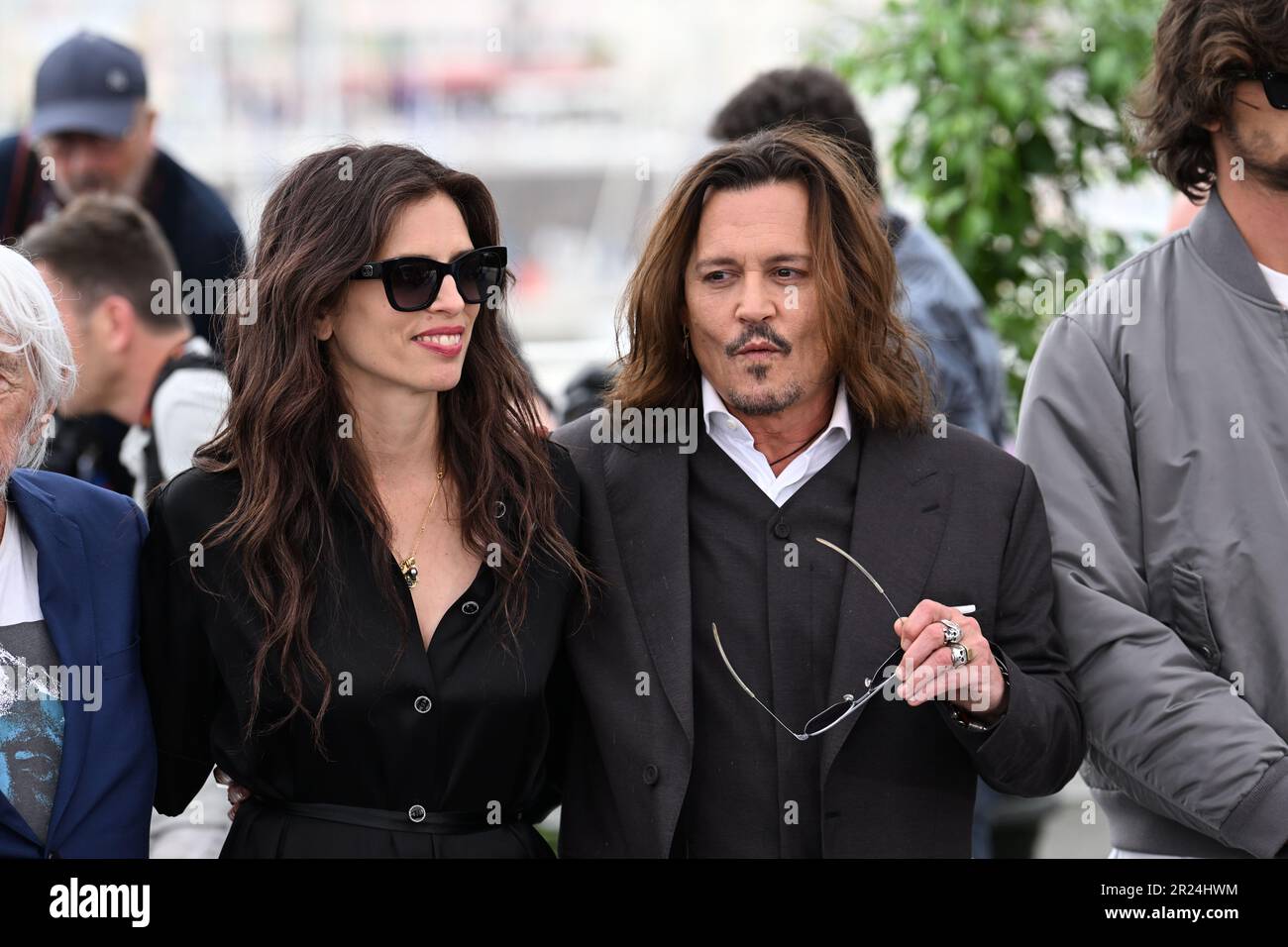 Director Maiwenn and Johnny Depp attending the photocall for Jeanne du ...