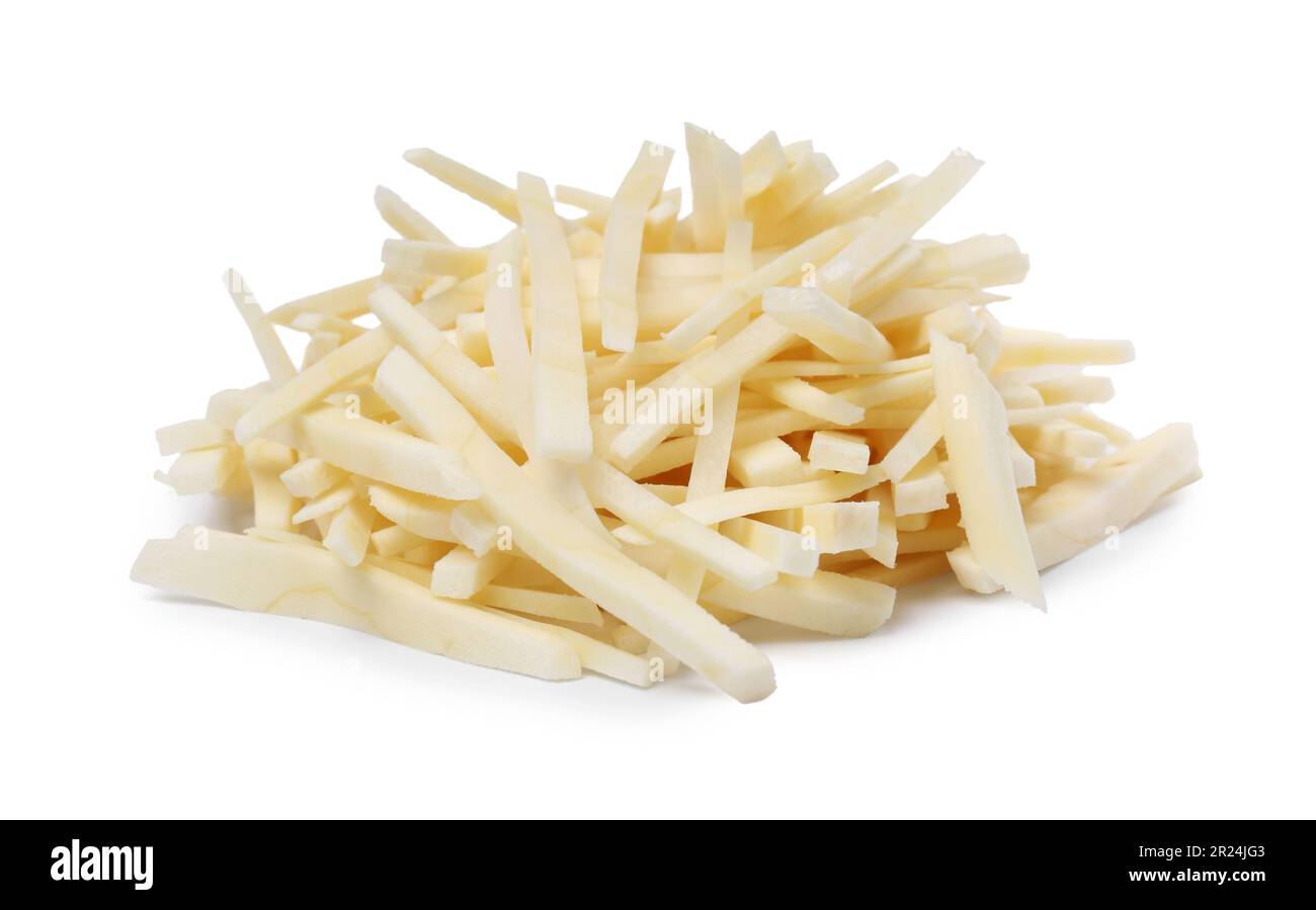 Pile of cut fresh parsnip on white background Stock Photo - Alamy