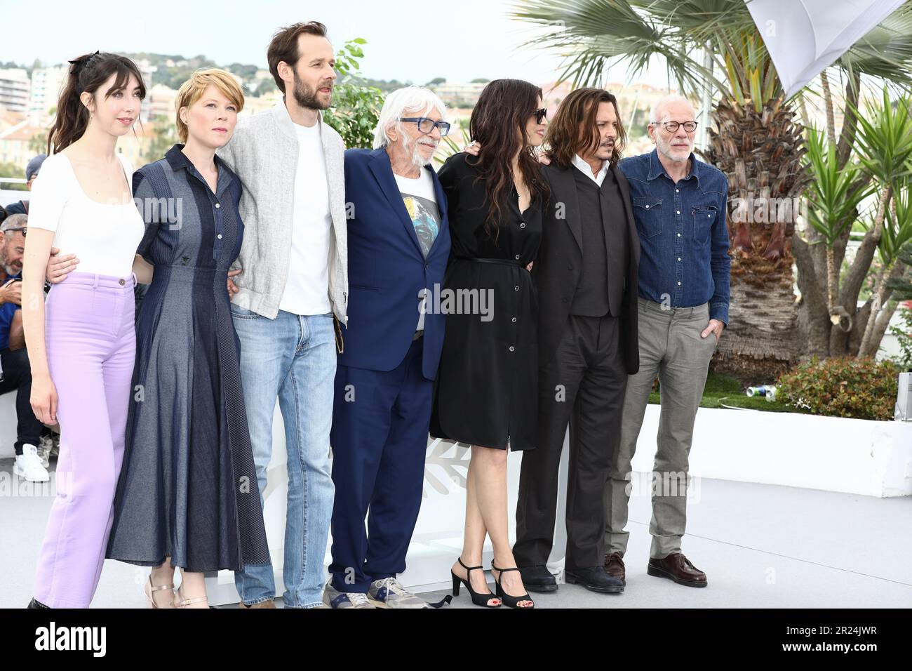 May 17, 2023, Cannes, Cote d'Azur, France: Cast and Crew including MAIWENN and JOHNNY DEPP ...