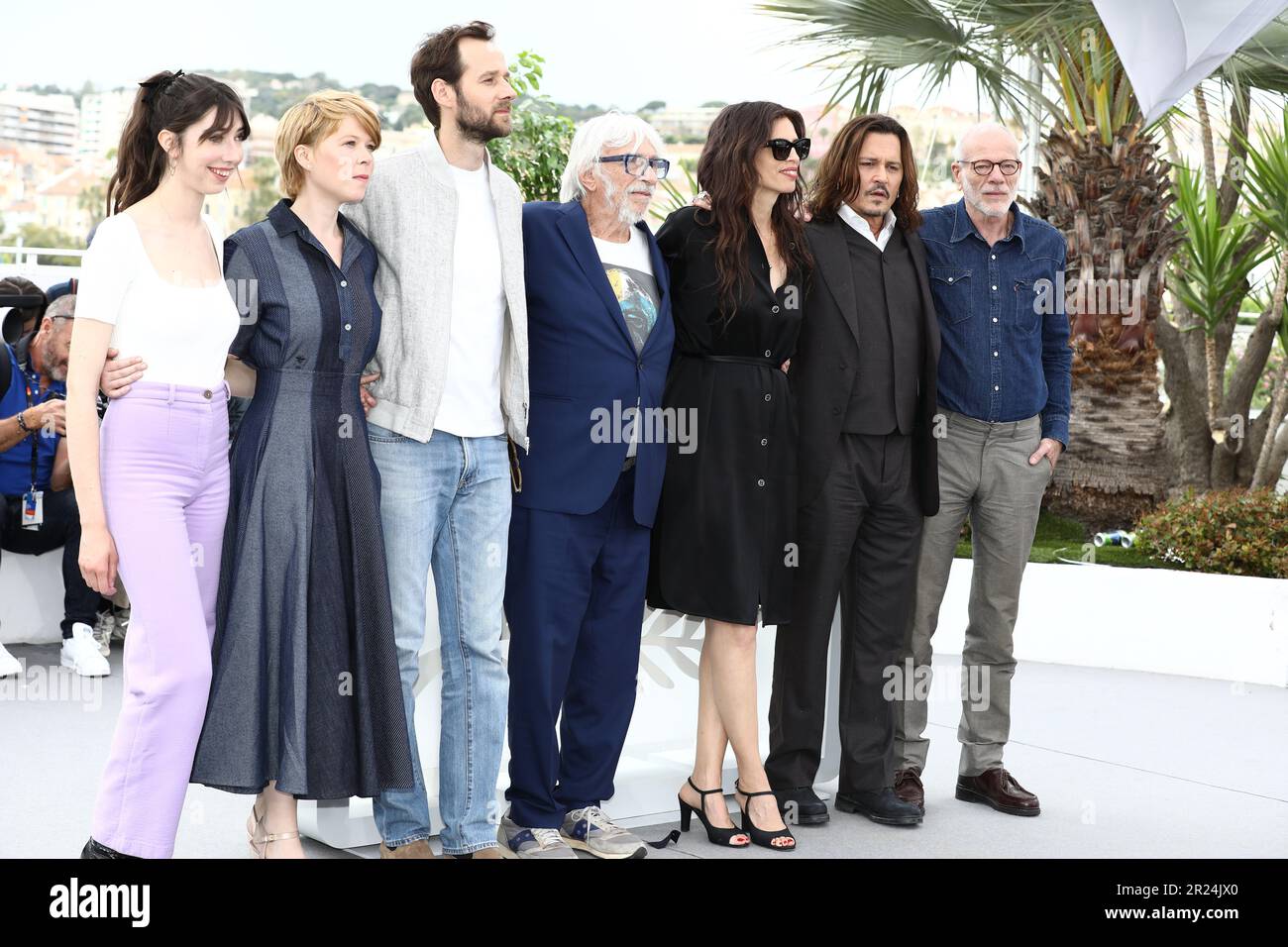 May 17, 2023, Cannes, Cote d'Azur, France: Cast and Crew including MAIWENN and JOHNNY DEPP ...