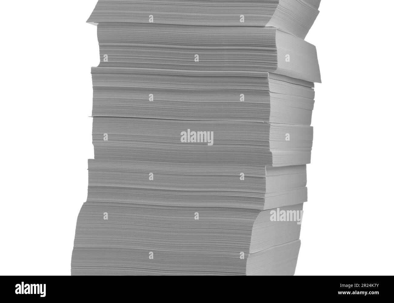 Stack of paper sheets on white background Stock Photo - Alamy