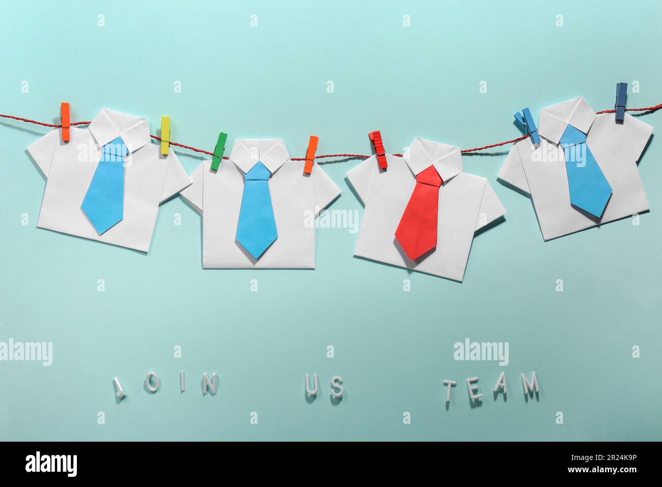 Join team many paper hi-res stock photography and images - Alamy