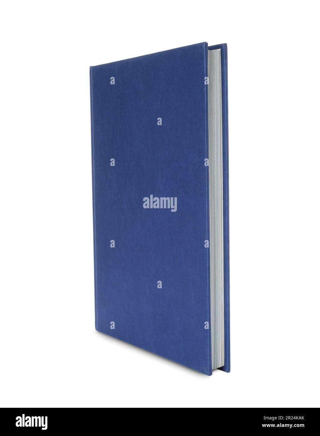Closed book with blue hard cover isolated on white Stock Photo - Alamy