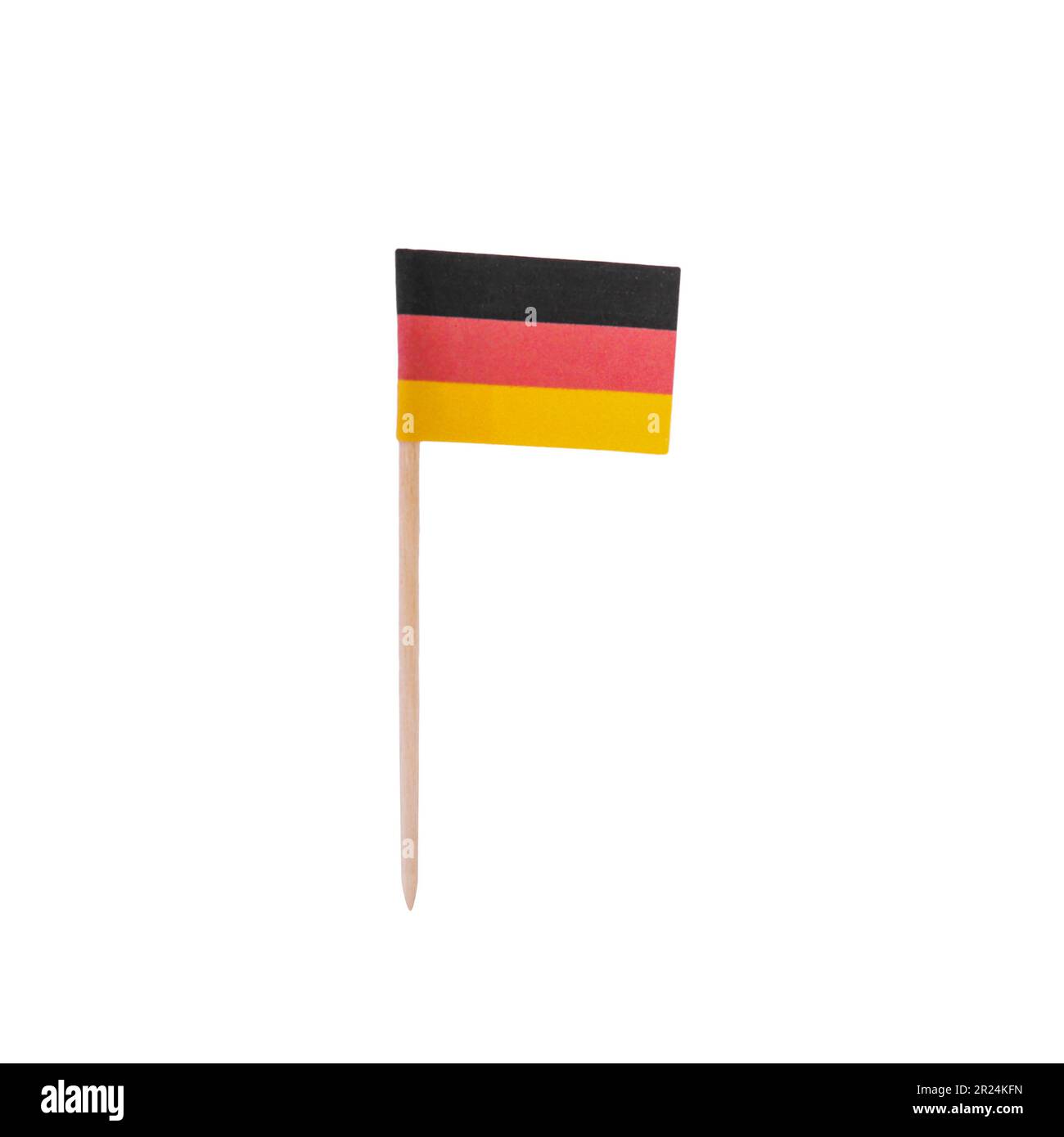 Small paper flag of Germany isolated on white Stock Photo - Alamy