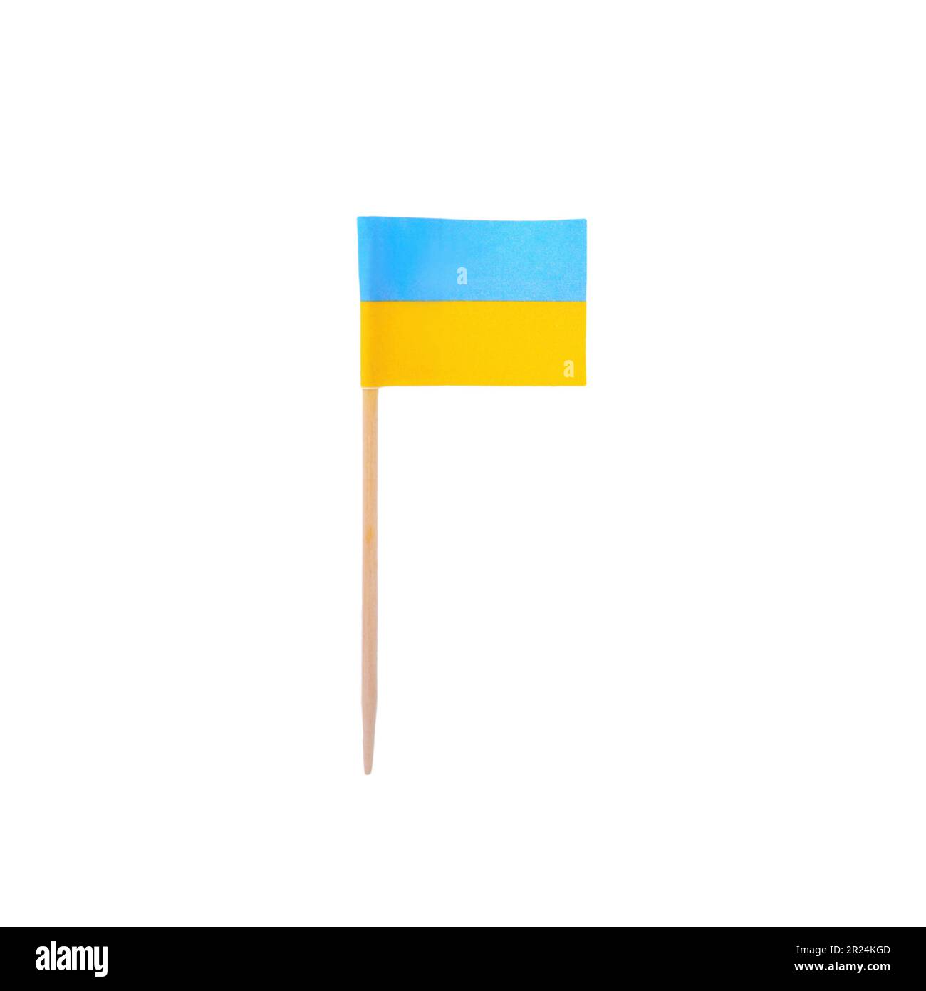Small paper flag of Ukraine isolated on white Stock Photo - Alamy