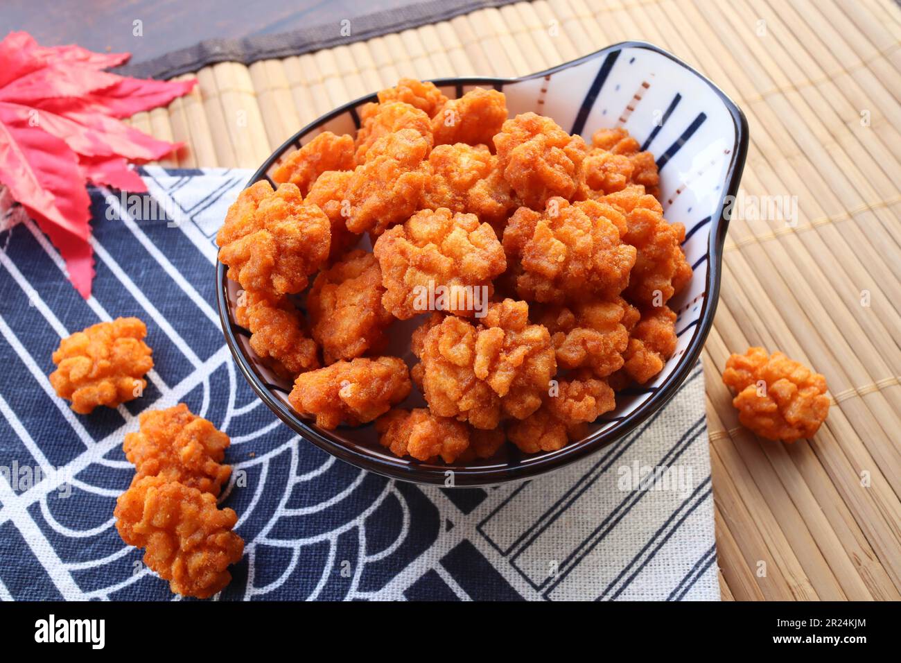Japanese rice crackers coated with soy sauce - Japanese finger food ...