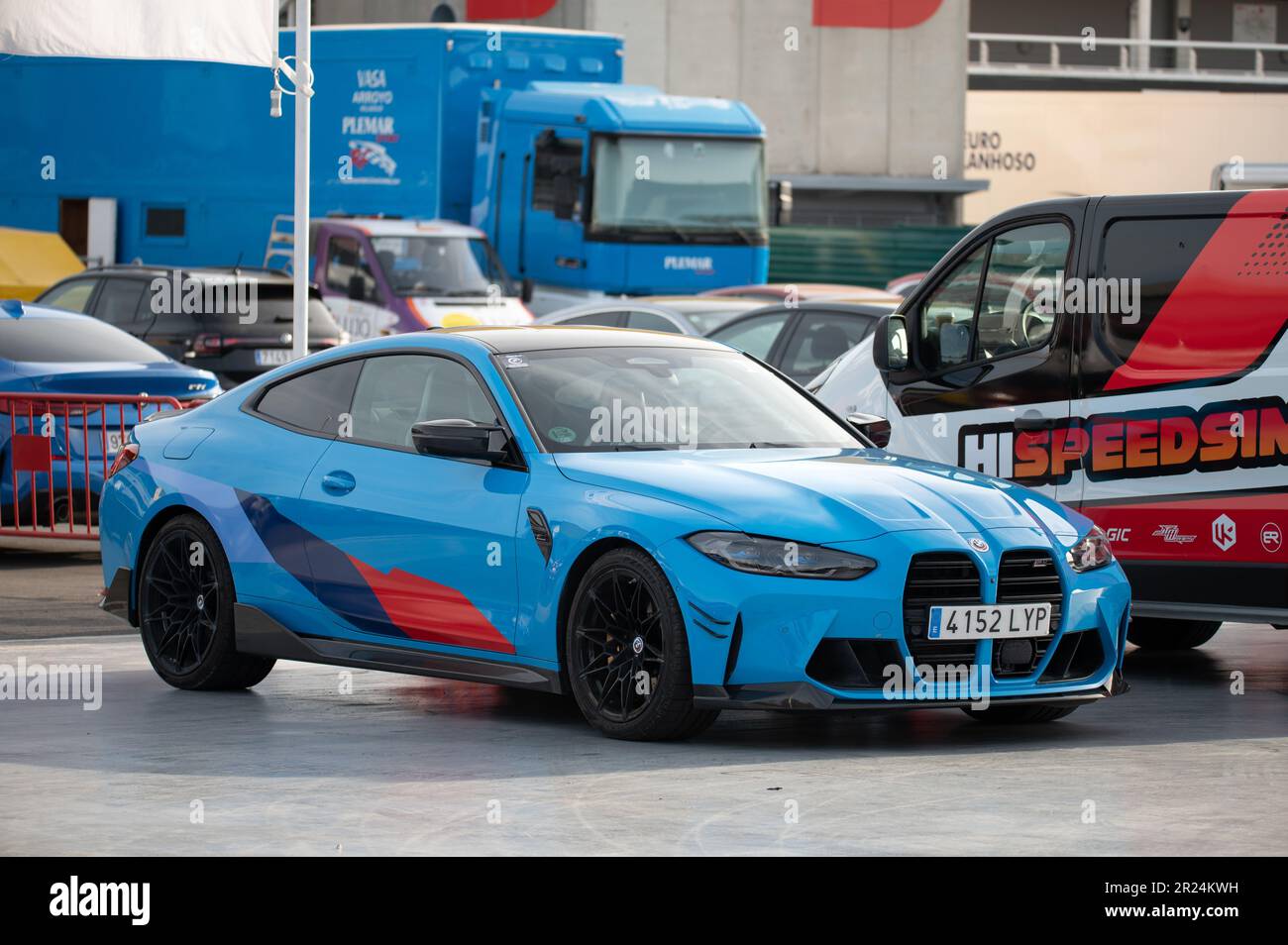 Detail of a modern second generation BMW M4 code G82 G83 from 2001 in ...