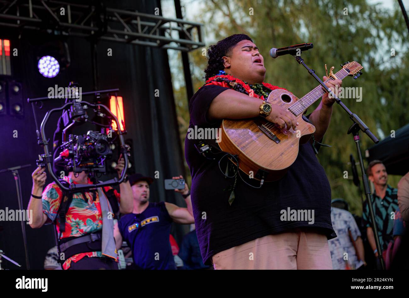 Kahuku, HI, USA. 16th May, 2023. Iam Tongi pictured at the American ...