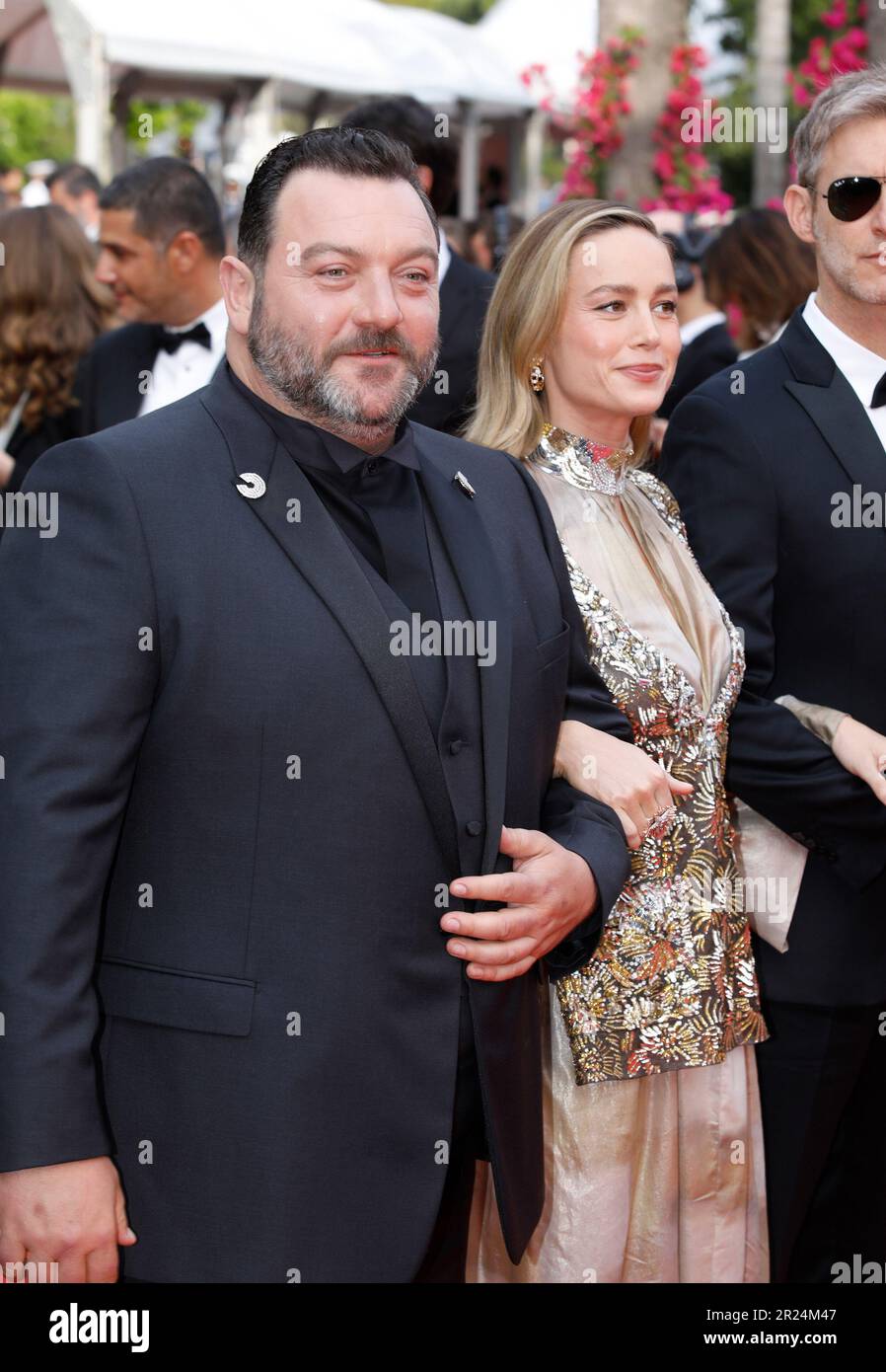 Denis Menochet and Brie Larson attend the 'Jeanne du Barry' premiere ...