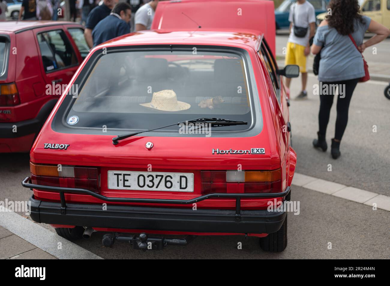 Detail of the rear of a classic European car, the Talbot Horizon EXD in ...