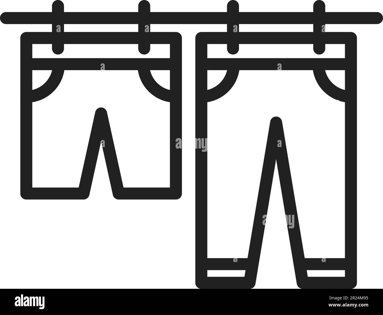Hanging clothes laundry line Stock Vector Images - Alamy