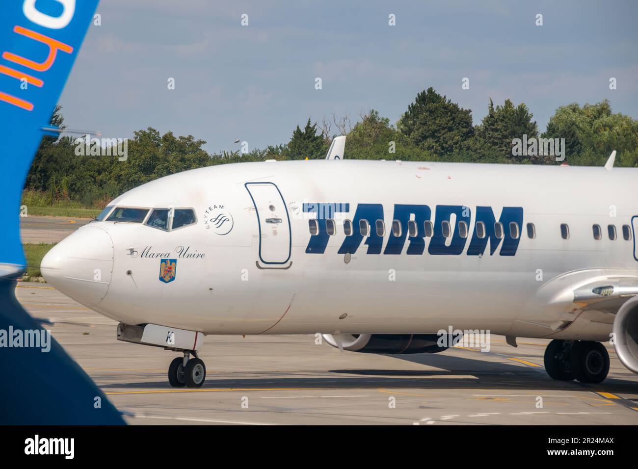 Otopeni, Romania - Circa 2023: Tarom, the national operating airline of ...