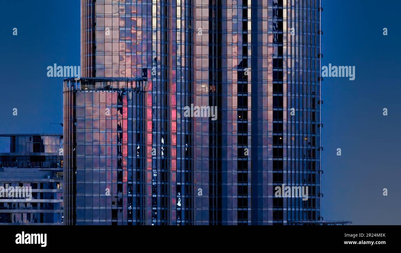 DUBAI, UAE - CIRCA 2022: Burj Khalifa close up in the morning with a ...
